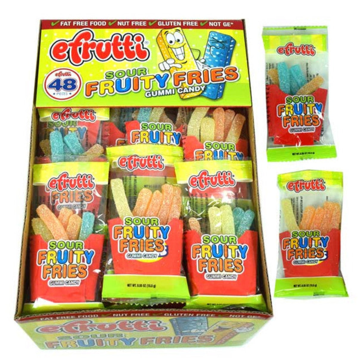 Efrutti Gummi Sour Fruity Fries .55oz - 48ct – I Got Your Candy