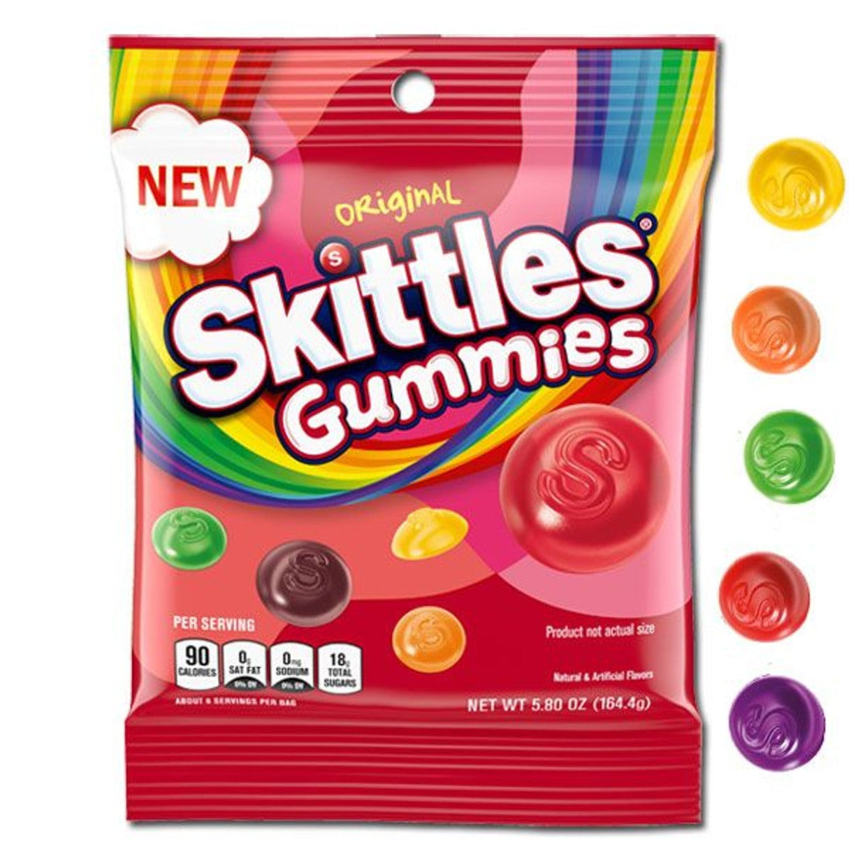 Skittles Gummies Original Peg Bag 5.8oz - 12ct – I Got Your Candy