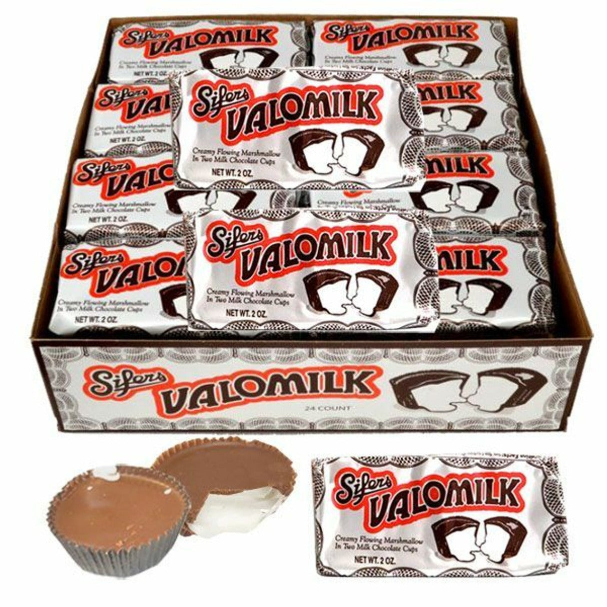 Valomilk Chocolate Marshmallow Cups 2oz - 24ct – I Got Your Candy